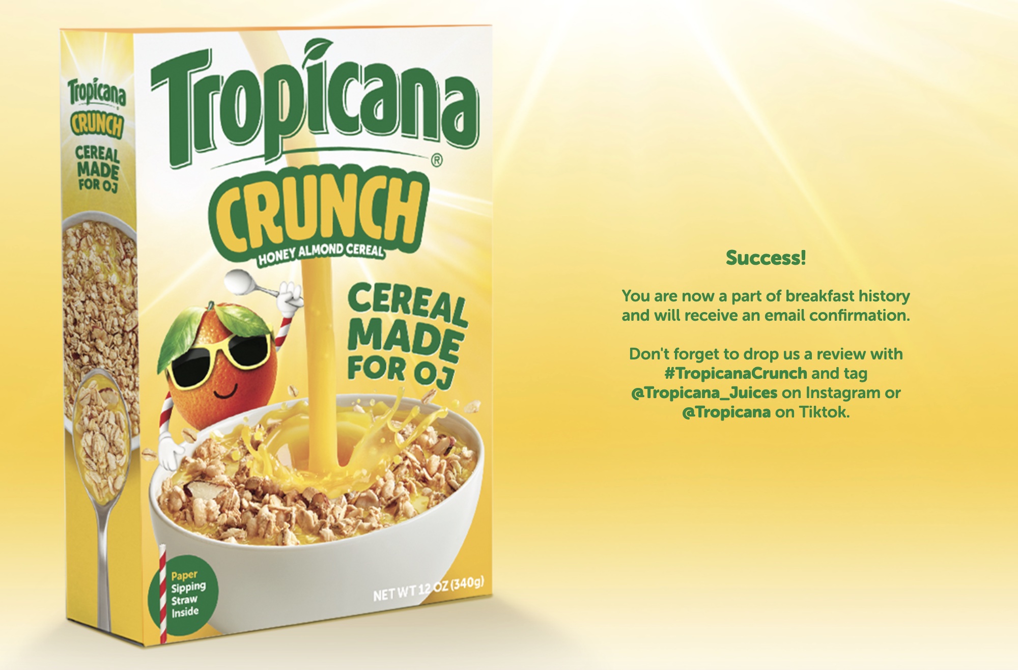 Tropicana Cruch Cereal for Orange Juice? – Pulpconnection
